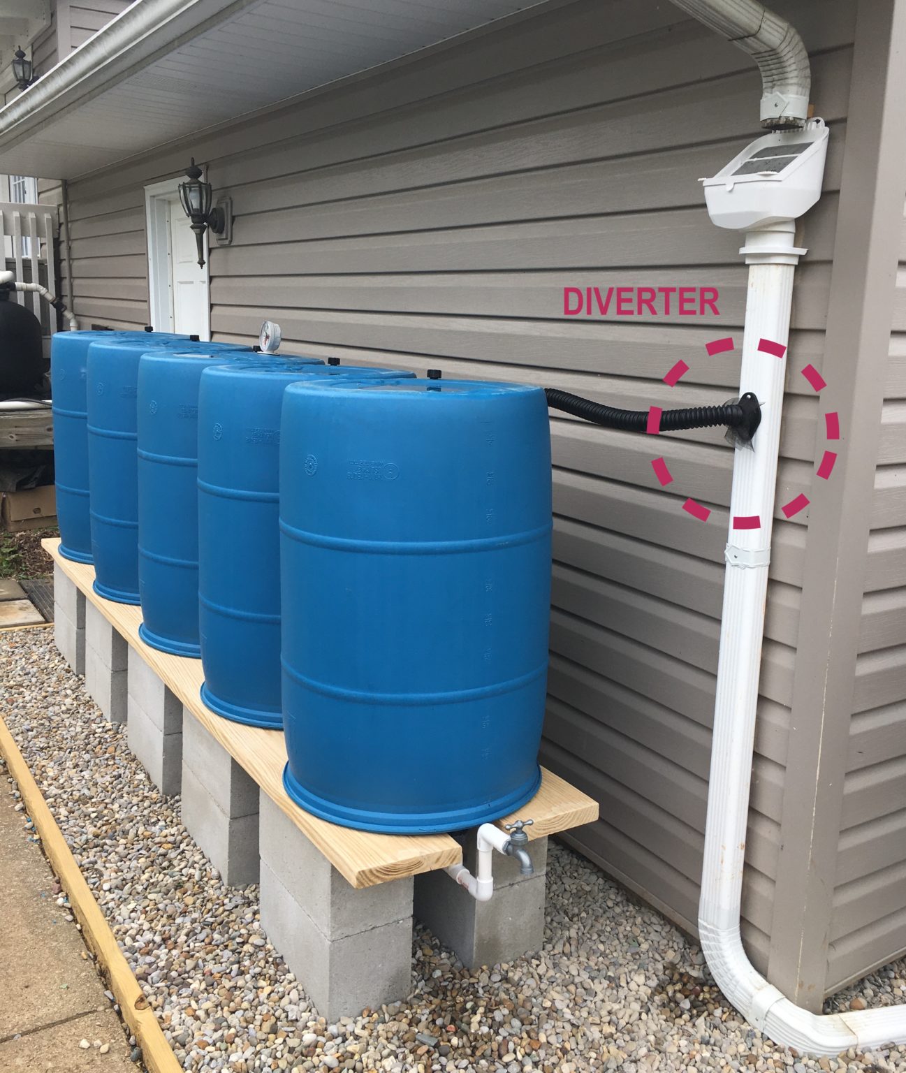 Rain Diverter for Downspouts: connect rain barrels, tanks ...